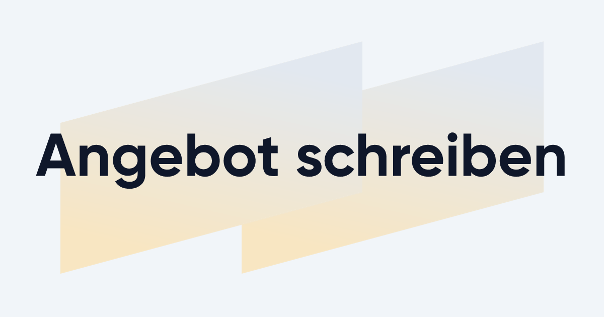 Angebot schreiben: So erstellen Sie korrekte Angebote (+ Vorlage ...