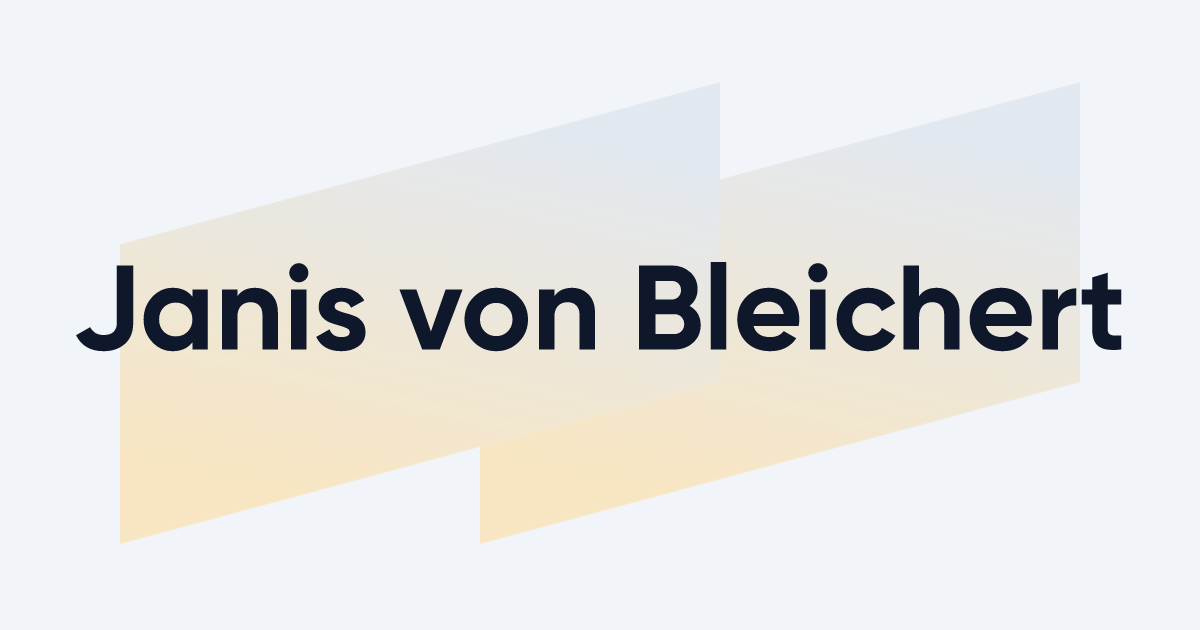 Janis von Bleichert: Gründer von EXPERTE.de | EXPERTE.de