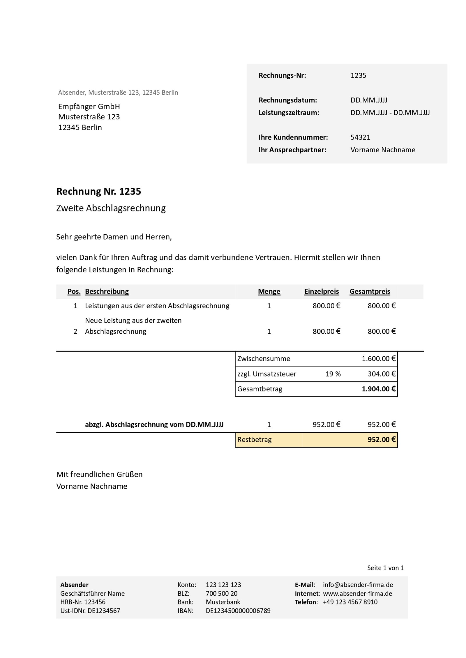 Was ist eine Abschlagsrechnung? Alles, was Sie wissen müssen | EXPERTE.de
