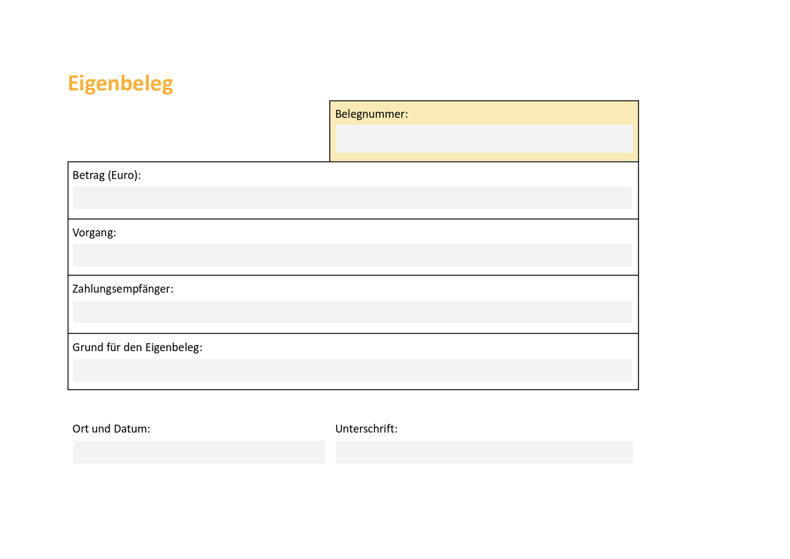Eigenbeleg erstellen: Wie schreibe ich einen Eigenbeleg? | EXPERTE.de
