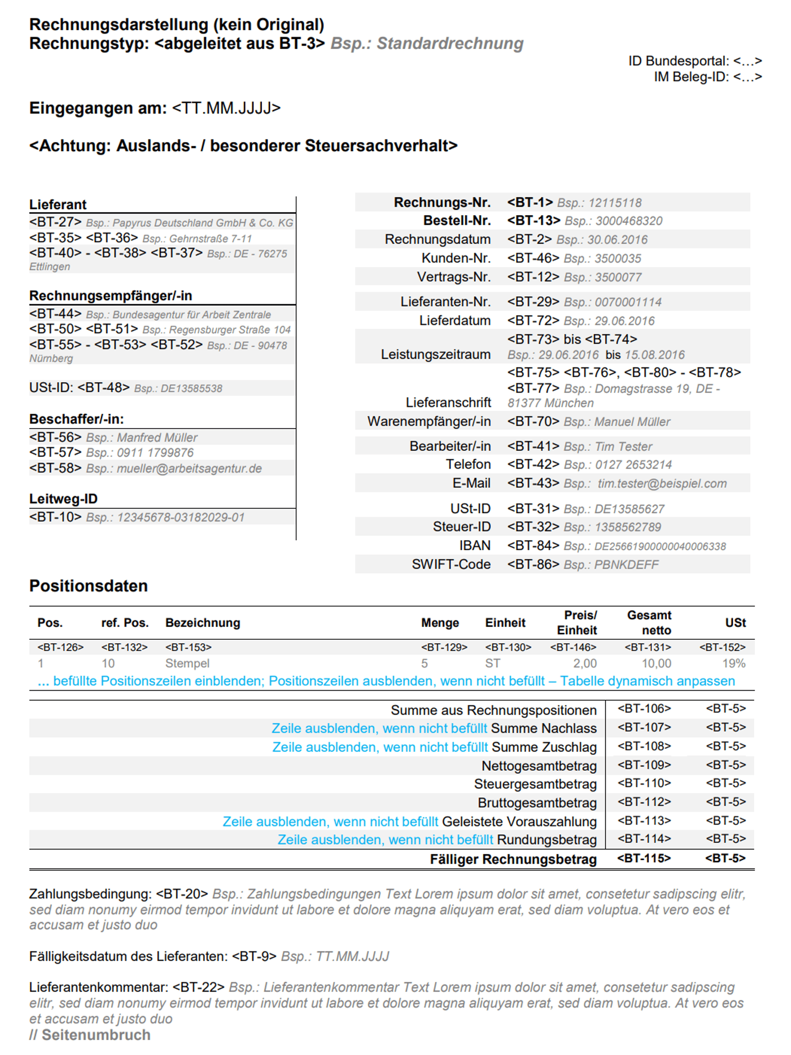 E-Rechnung Beispiel: So sieht eine E-Rechnung konkret aus | EXPERTE.de