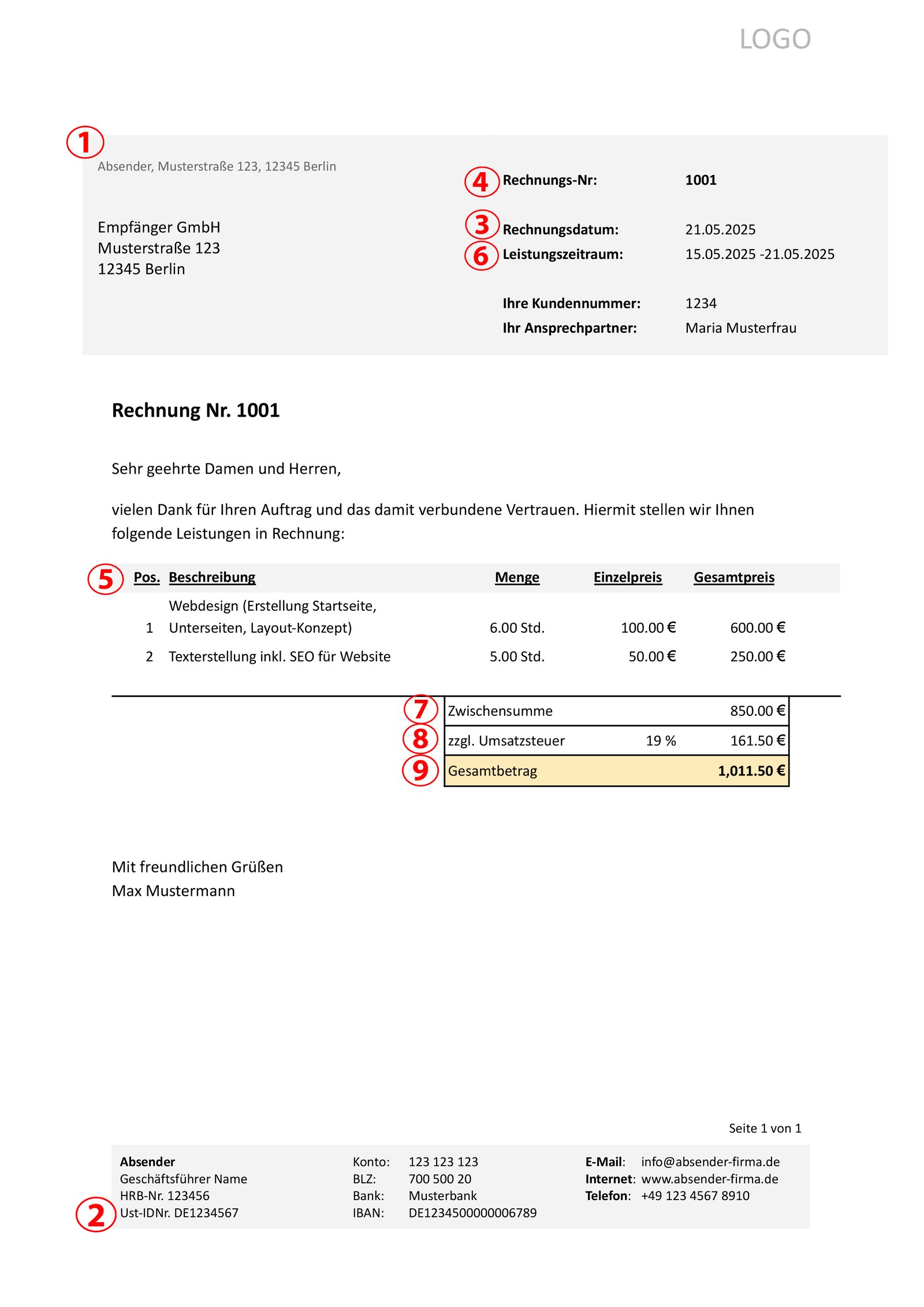 Rechnung schreiben: Wie erstellt man eine korrekte Rechnung? | EXPERTE.de