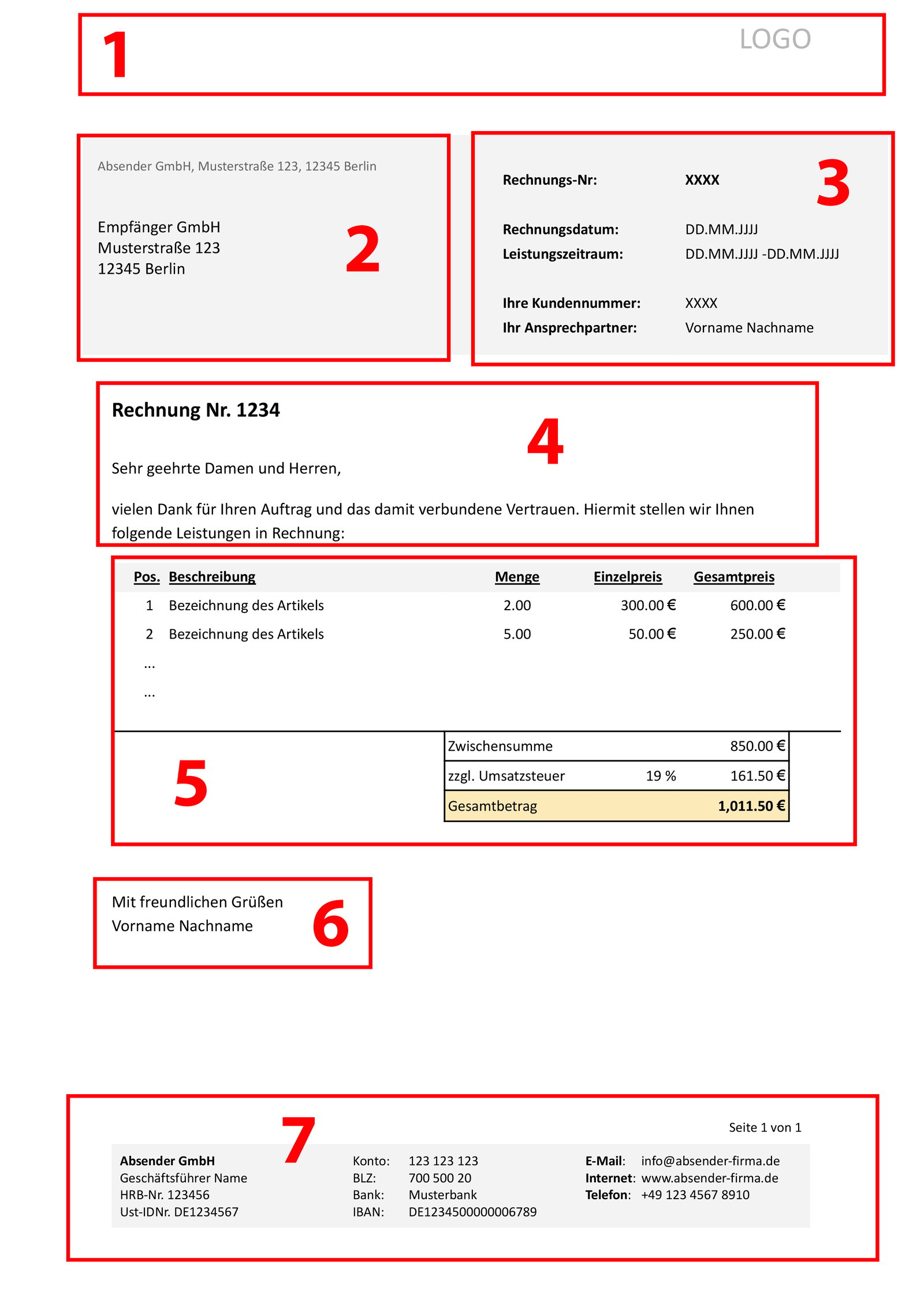 Rechnungsvorlage kostenlos: Muster für Word & Google Docs | EXPERTE.de